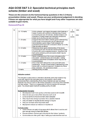 AQA GCSE Design and Technology 3.2: Specialist technical principles ...