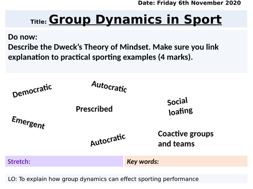 Level 3 - Unit 3 Sport Psychology | Teaching Resources