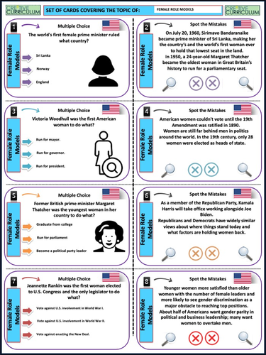 Female US Role Models | Teaching Resources