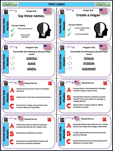 Female US Role Models | Teaching Resources