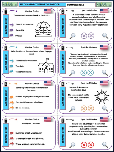 Summer Break | Teaching Resources