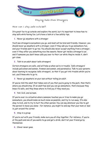 Stranger Danger | Teaching Resources
