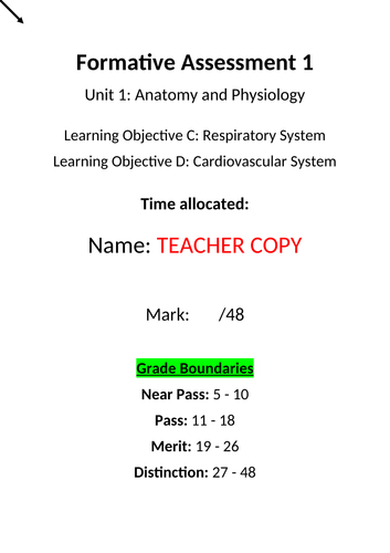 Unit 1: Anatomy & Physiology Package | Teaching Resources