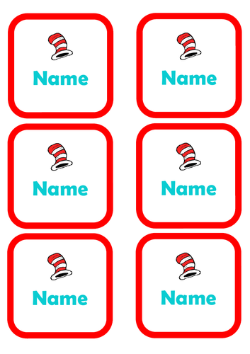 Dr Seuss Coat Peg Labels (Editable) | Teaching Resources