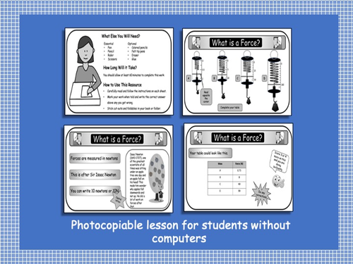 Forces - What is a Force? - Distance Learning and Homeschool for KS3 ...