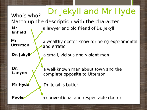 Strange Case of Dr Jekyll and Mr Hyde | Teaching Resources