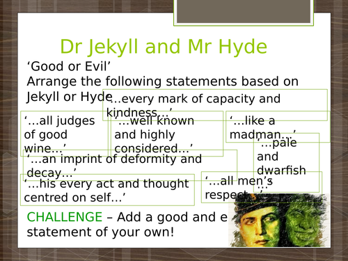 Strange Case of Dr Jekyll and Mr Hyde | Teaching Resources