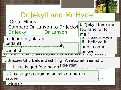 Strange Case of Dr Jekyll and Mr Hyde | Teaching Resources