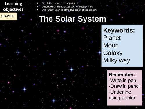The Solar System - KS3 lesson | Teaching Resources