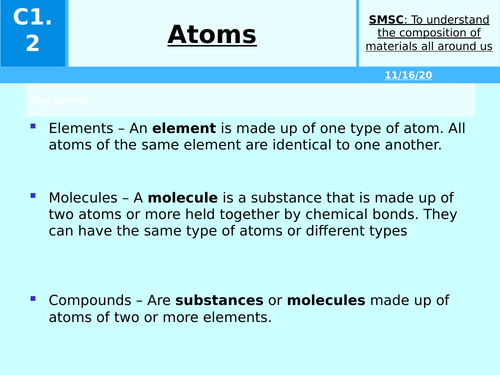 KS3 Atoms | Teaching Resources