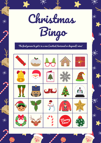 Christmas Bingo Fun Game X5 Game Cards A4 | Teaching Resources