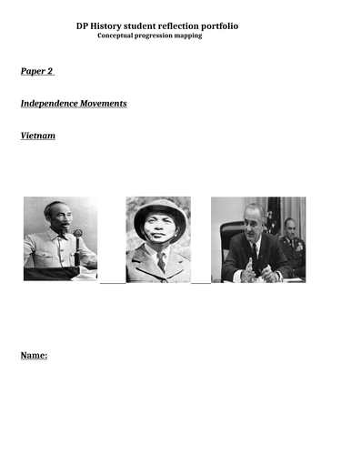IB DP History Paper 2 student reflection worksheets | Teaching Resources
