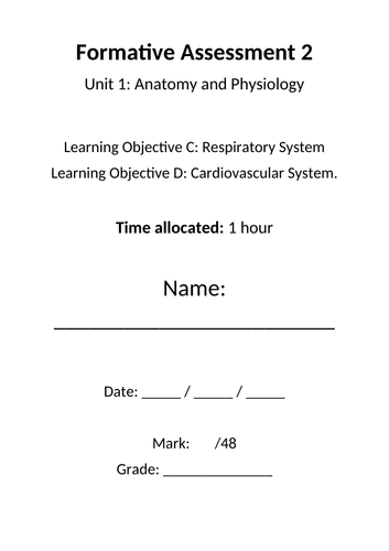 Unit 1 Anatomy and Physiology Unit Pack | Teaching Resources