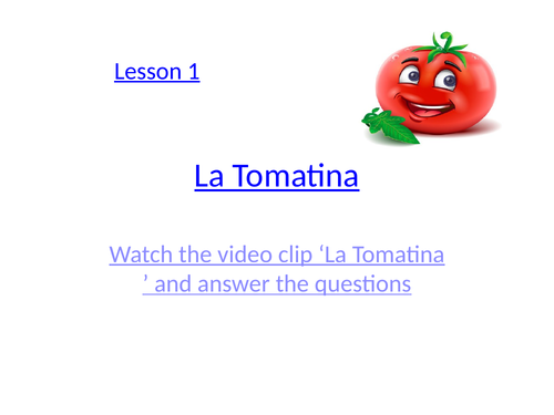 GCSE Spanish La Tomatina Intro. | Teaching Resources