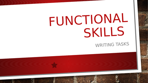 Functional Skills English - E3 / Level 1 Writing Tasks | Teaching Resources