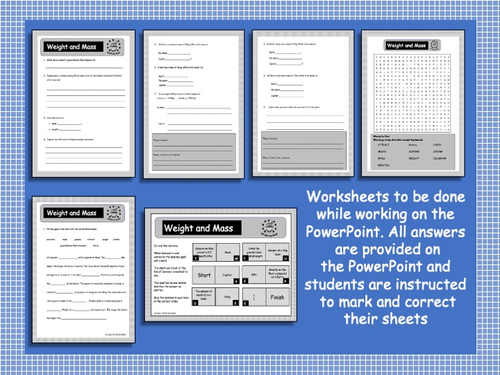 Forces - Weight and Mass Explained - Distance Learning and Homeschool ...