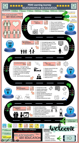 RSE Pink PSHE Curriculum Map | Teaching Resources