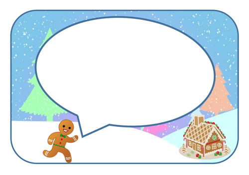 Gingerbread man differentiated speech bubble writting | Teaching Resources