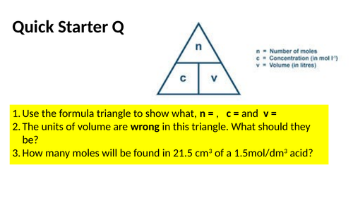 Titration calculation lesson GCSE Chemistry | Teaching Resources