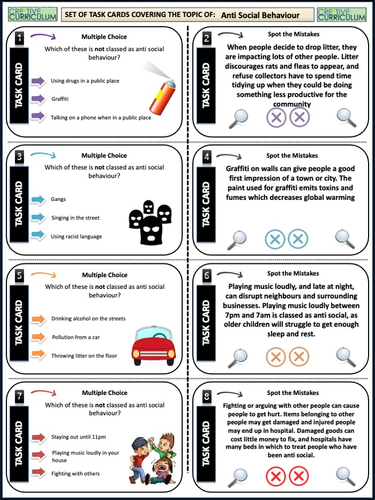 Anti Social behaviour | Teaching Resources