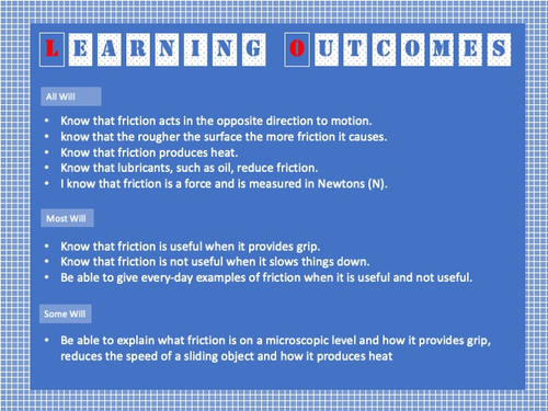 Forces - What is Friction?- Distance Learning and Homeschool for KS3 ...