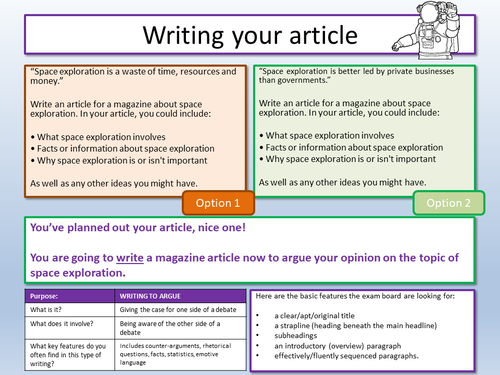 Edexcel English Language Article Writing | Teaching Resources