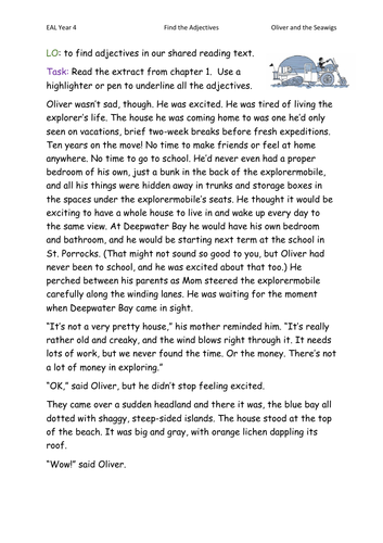 Oliver and the Seawigs EAL book resources Y4 | Teaching Resources