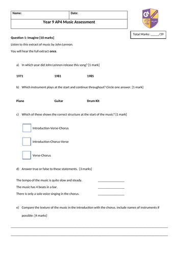 KS3 Beatles/British Invasion Scheme of Work [for non music classroom ...