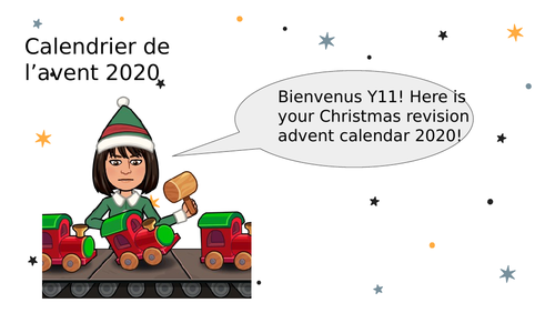 AQA GCSE French Revision Virtual Advent Calendar | Teaching Resources