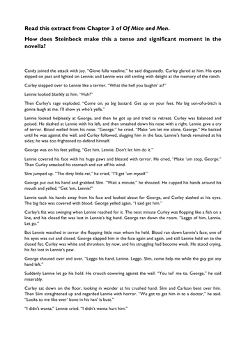 Of Mice and Men: Chapter 3 | Teaching Resources