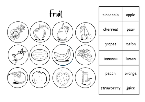 Label the Fruits Worksheets | Teaching Resources