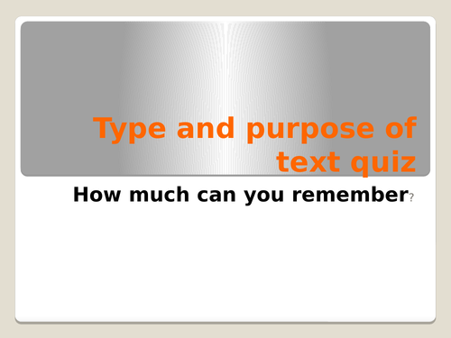 Types of Text Full Lesson | Teaching Resources
