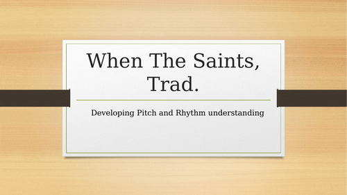 When The Saints - Music lesson for secondary music classes | Teaching ...