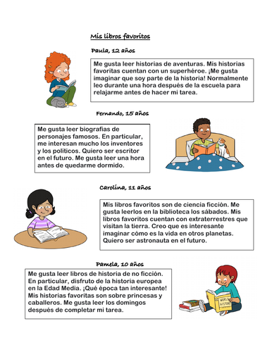 Mis libros favoritos: My Favorite Books Spanish Reading | Teaching ...