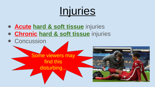 A Level PE: Identification of injury | Teaching Resources
