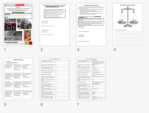 GCSE Germany | Munich Putsch | Teaching Resources