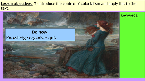 The Tempest and Colonialism KS3 whole scheme. | Teaching Resources