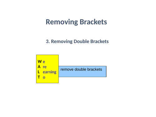 Removing Brackets Teaching Resources