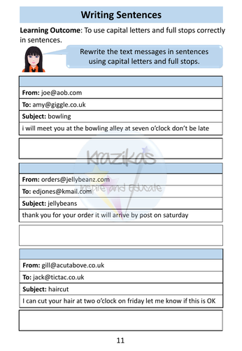 English Functional Skills Entry Level 1 Writing Workbook | Teaching ...