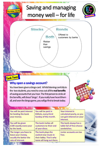 Saving + Managing Money / Careers | Teaching Resources