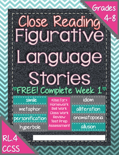 Figurative Language Stories for Close Reading | Teaching Resources