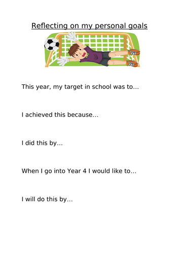 PSHE Goals Sheet | Teaching Resources