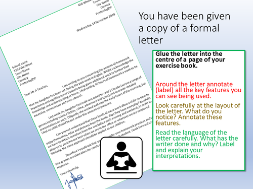 Edexcel Writing A Letter | Teaching Resources
