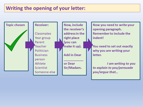 Edexcel Writing A Letter | Teaching Resources