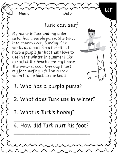 RWI Set 3 Phonics Reading Comprehension Worksheets: Boosting Skills and ...