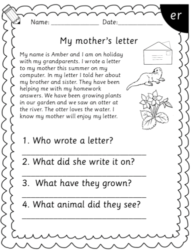 RWI Set 3 Phonics Reading Comprehension Worksheets: Boosting Skills and ...