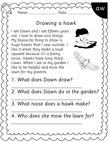 RWI Set 3 Phonics Reading Comprehension Worksheets: Boosting Skills and ...