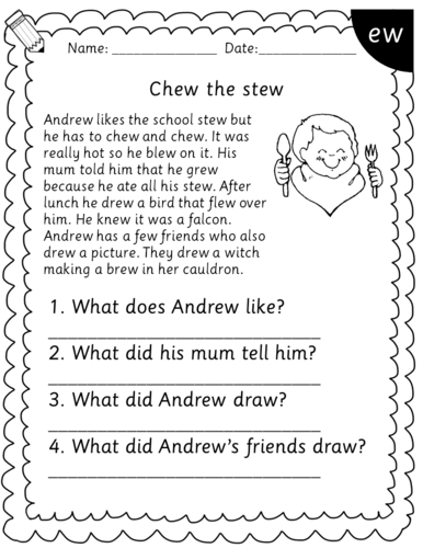 RWI Set 3 Phonics Reading Comprehension Worksheets: Boosting Skills and ...