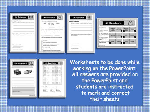 Forces - Air Resistance Explained - Distance Learning and Homeschool ...
