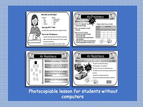 Forces - Air Resistance Explained - Distance Learning and Homeschool ...